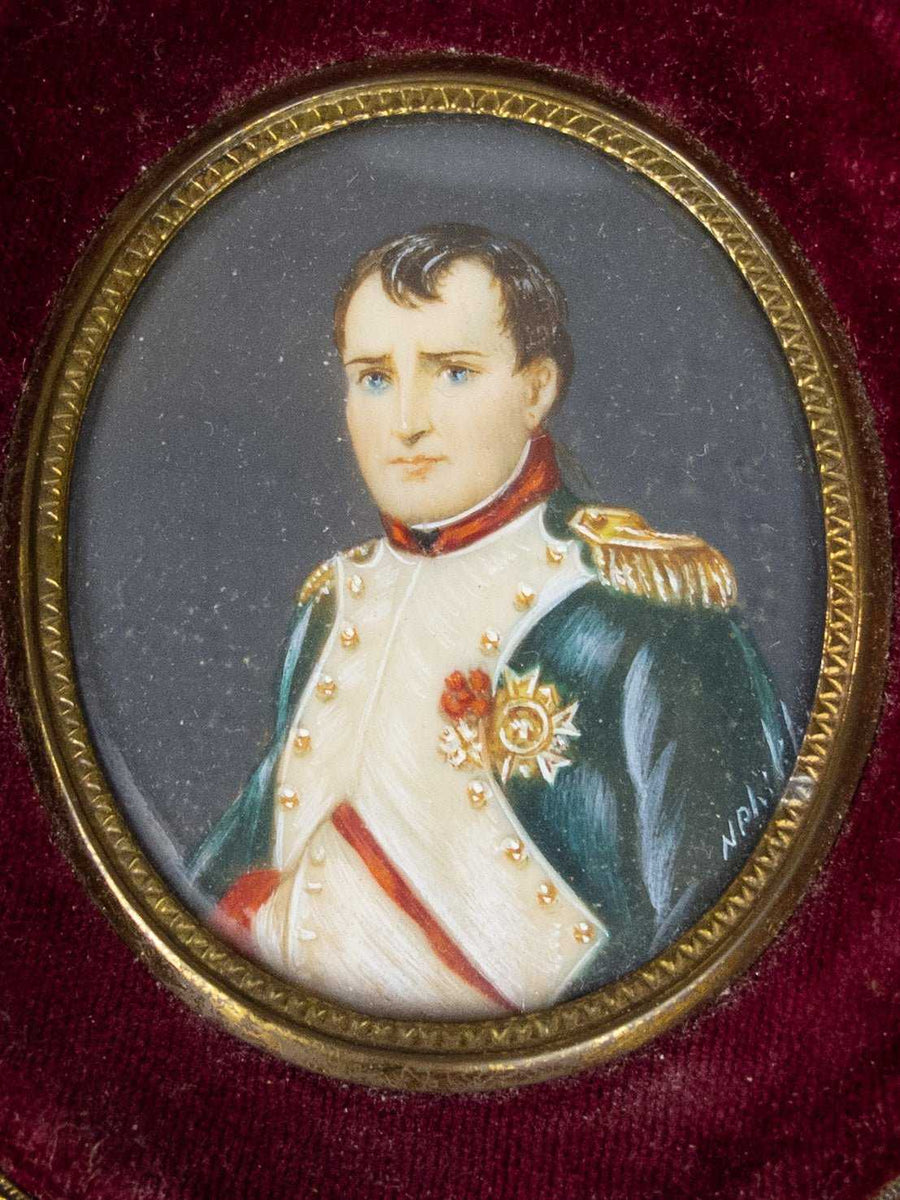 19th Century Portrait Miniature Of Napoleon Bonaparte - Velvet & Gilt ...