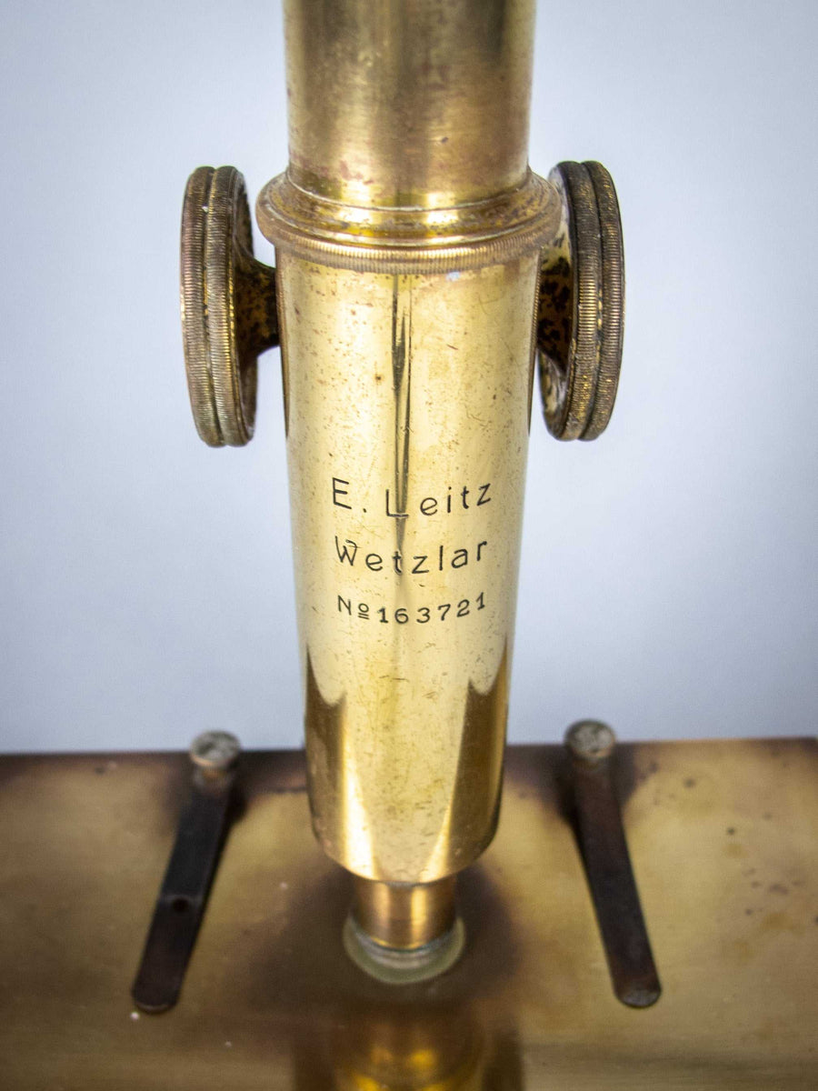 Ernest Leitz Wetzlar Brass Monocular Microscope, c.1913. (Serial No ...