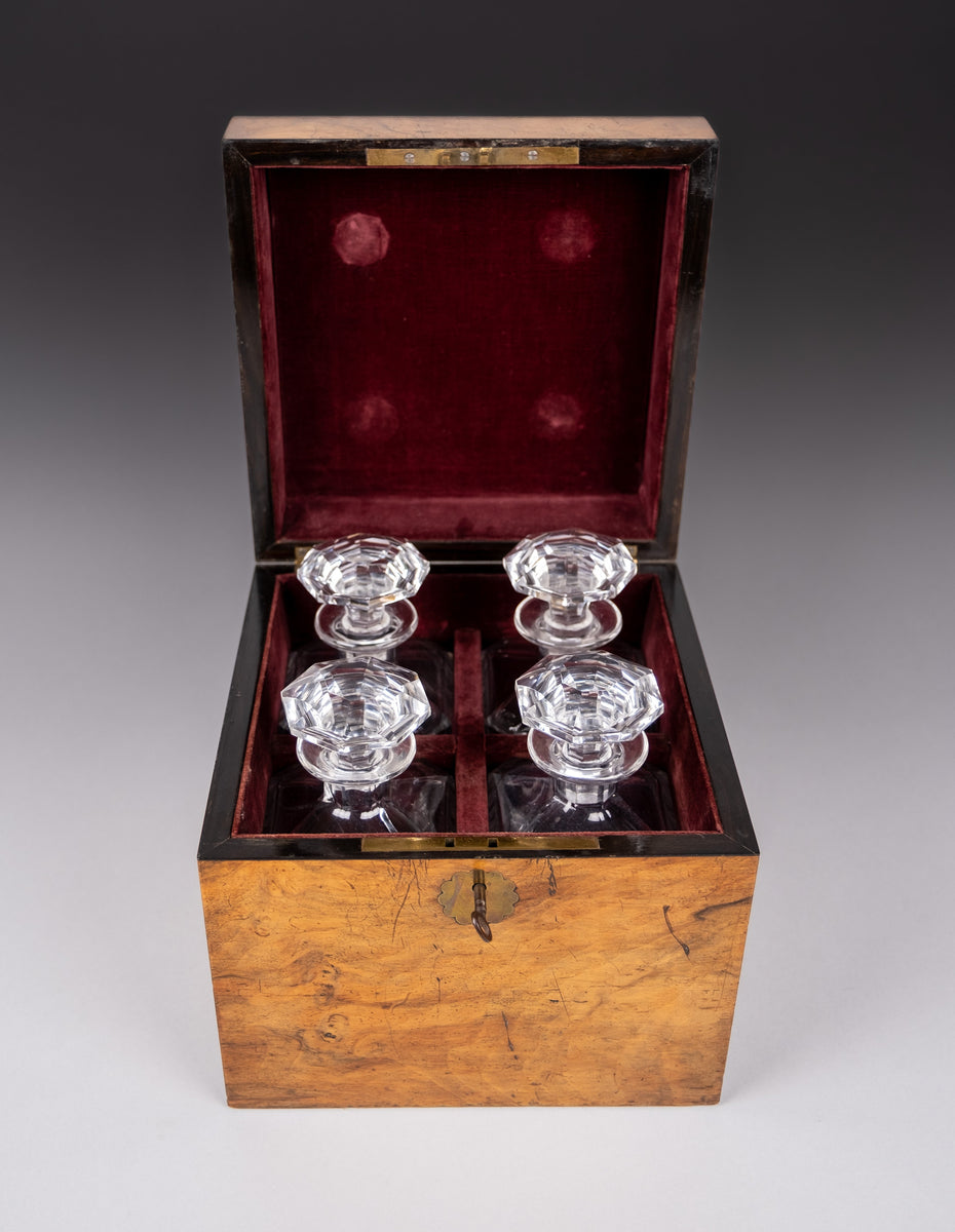 Large Victorian Walnut Decanter Box | Harrington Antiques